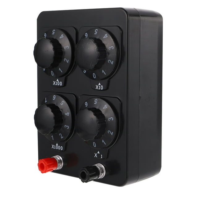 WRISTBIQUE Ohm Resistor Resistance Box Black Plastic 1Pcs for Teaching ...