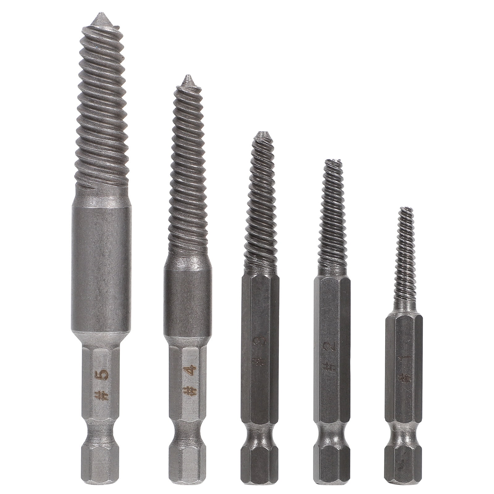 WRISTBIQUE Broken Extractor Kit Tap Extractor Screw Extractors 5Pack ...