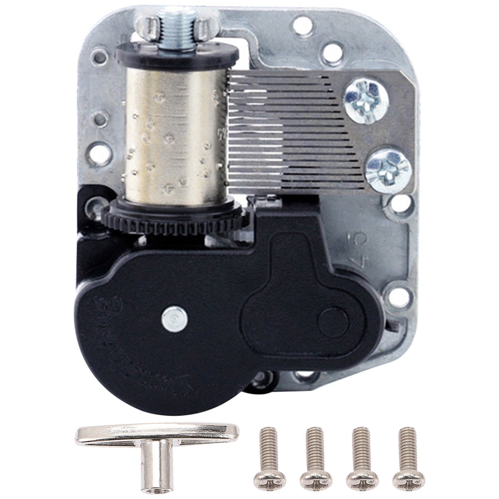 WRISTBIQUE Musical Box Movement Replacement Mechanism Silver DIY ...