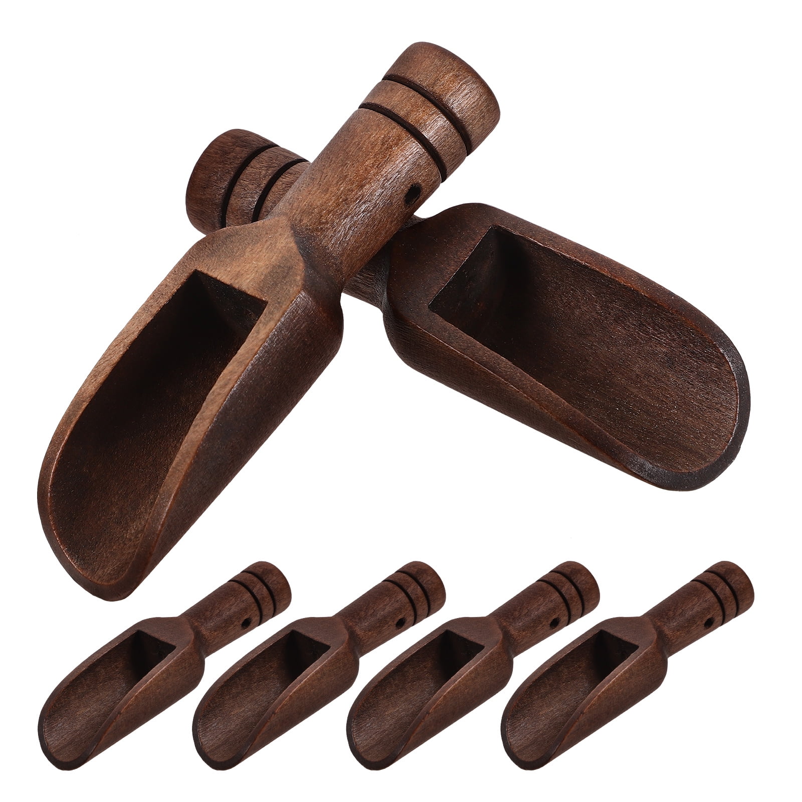 Pungan Spoons 6Pcs Small Wooden Scoop Serving Wooden Utensils Wooden ...
