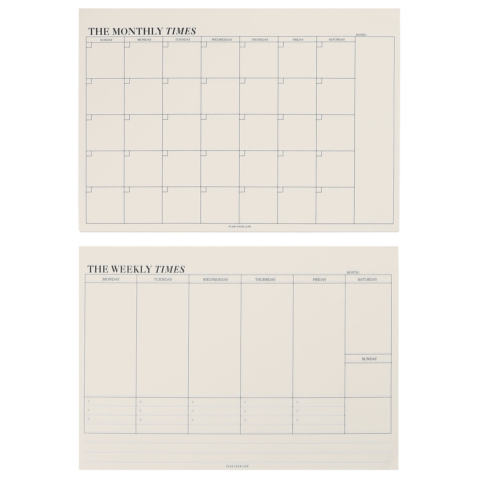Pungan Weekly Planner 2pcs Weekly Notepad Monthly Planner Tear-Off ...