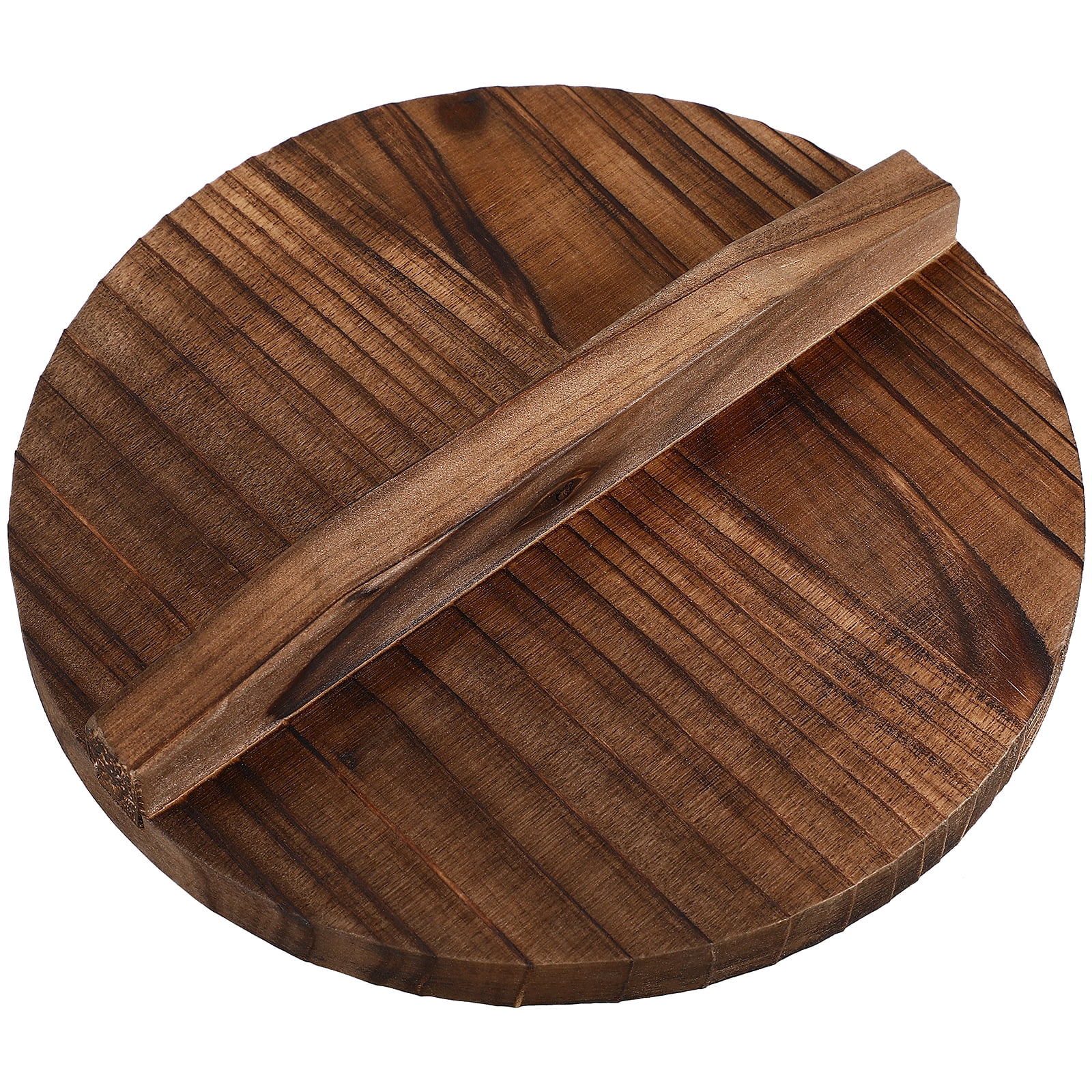 Pungan Wooden Wok lid Wood Wok Lid Cover Wooden Lid Wok Lid Anti-Spill ...