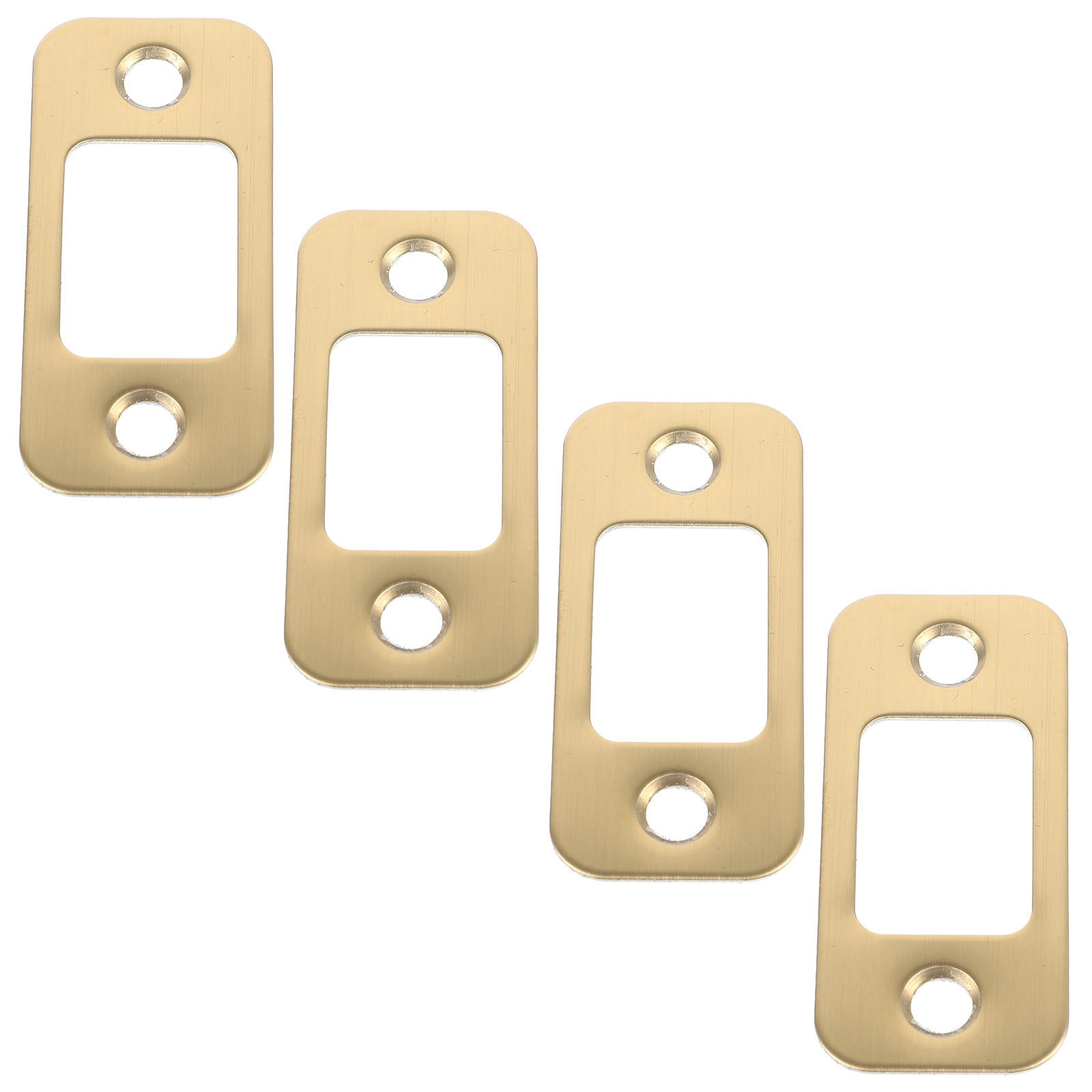 WRISTBIQUE Deadbolt Strike Plates Golden 4Pcs 2.2X1In - Walmart.com