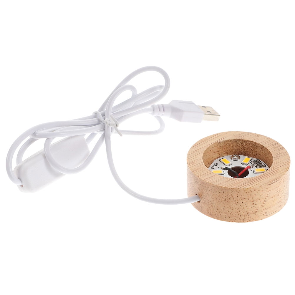 Pungan light base LED Light Display Pedestal Wooden Light Base Crystal ...