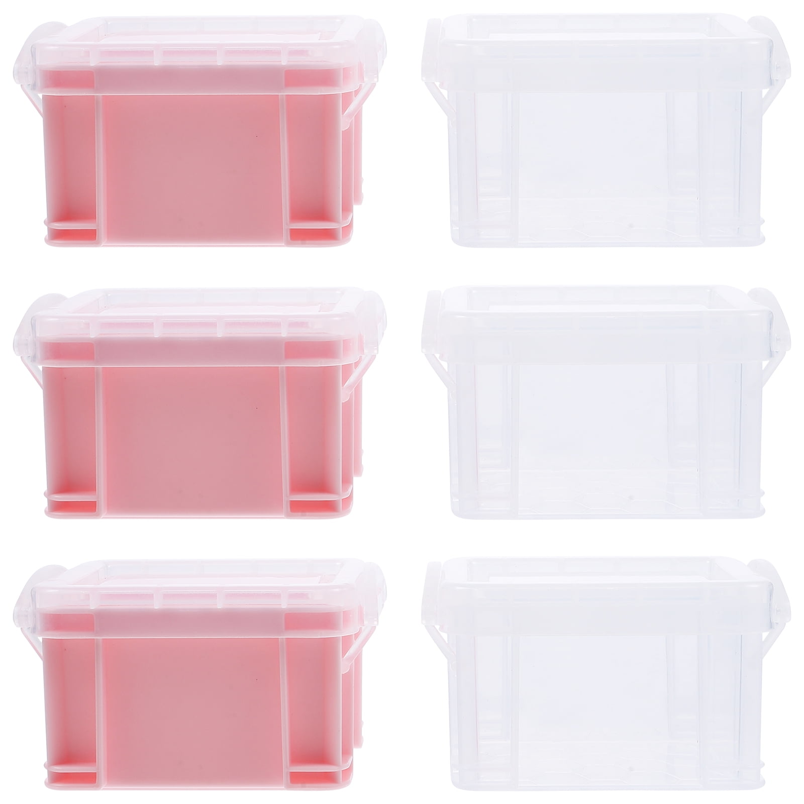 WRISTBIQUE Storage Containers Transparent Mini Jewelry Box With 6Pcs 3 ...