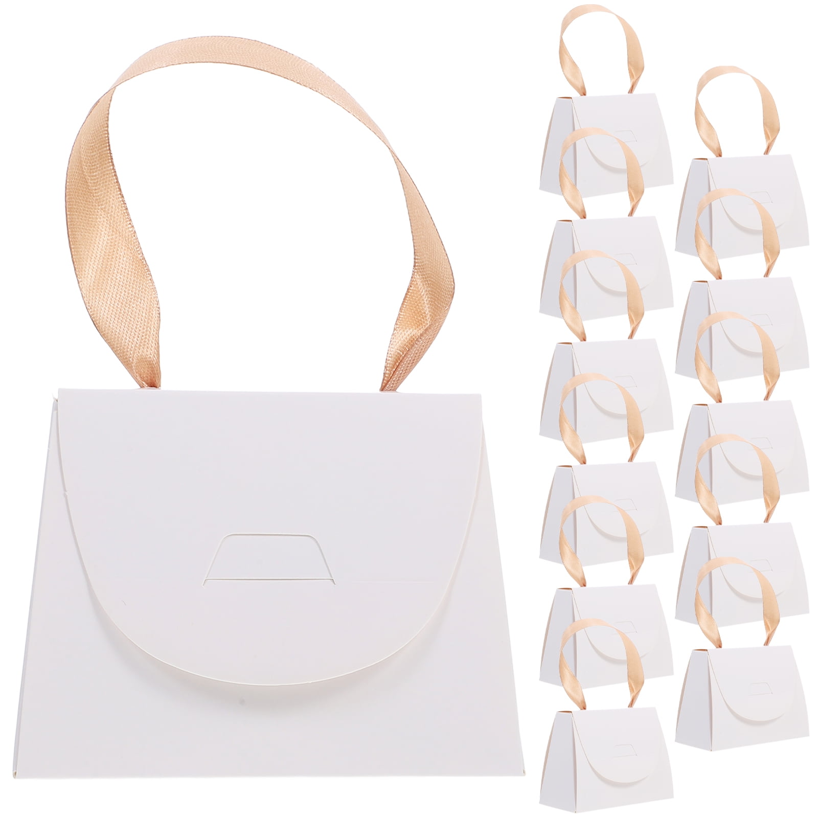 Pungan paper boxes 12pcs Small Thank You Present Bags With Handles Mini ...