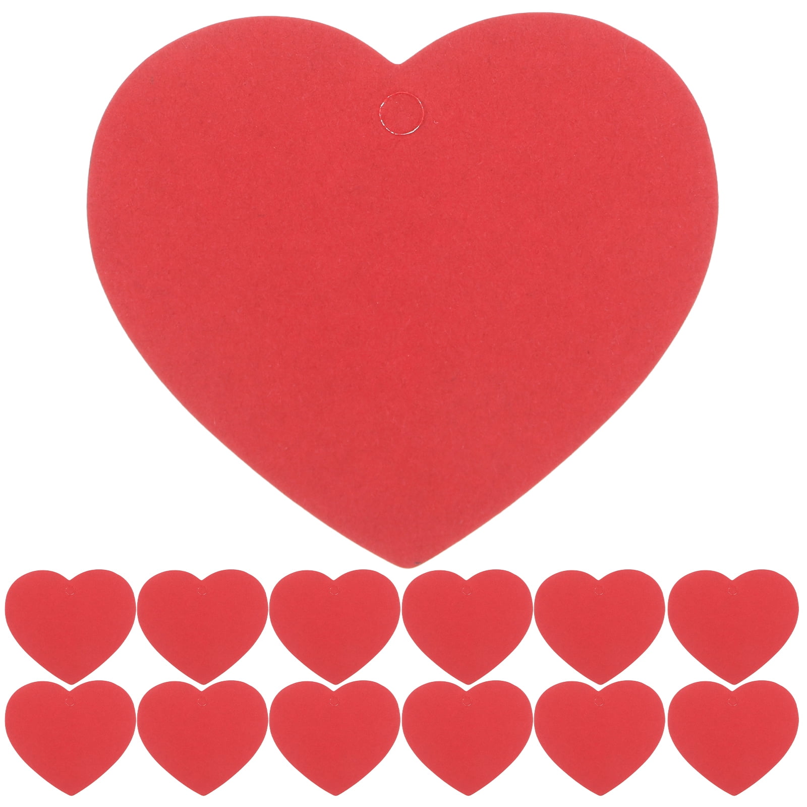 Pungan red heart label 100pcs Red Heart-Shaped Paper Tags DIY Wrapping ...