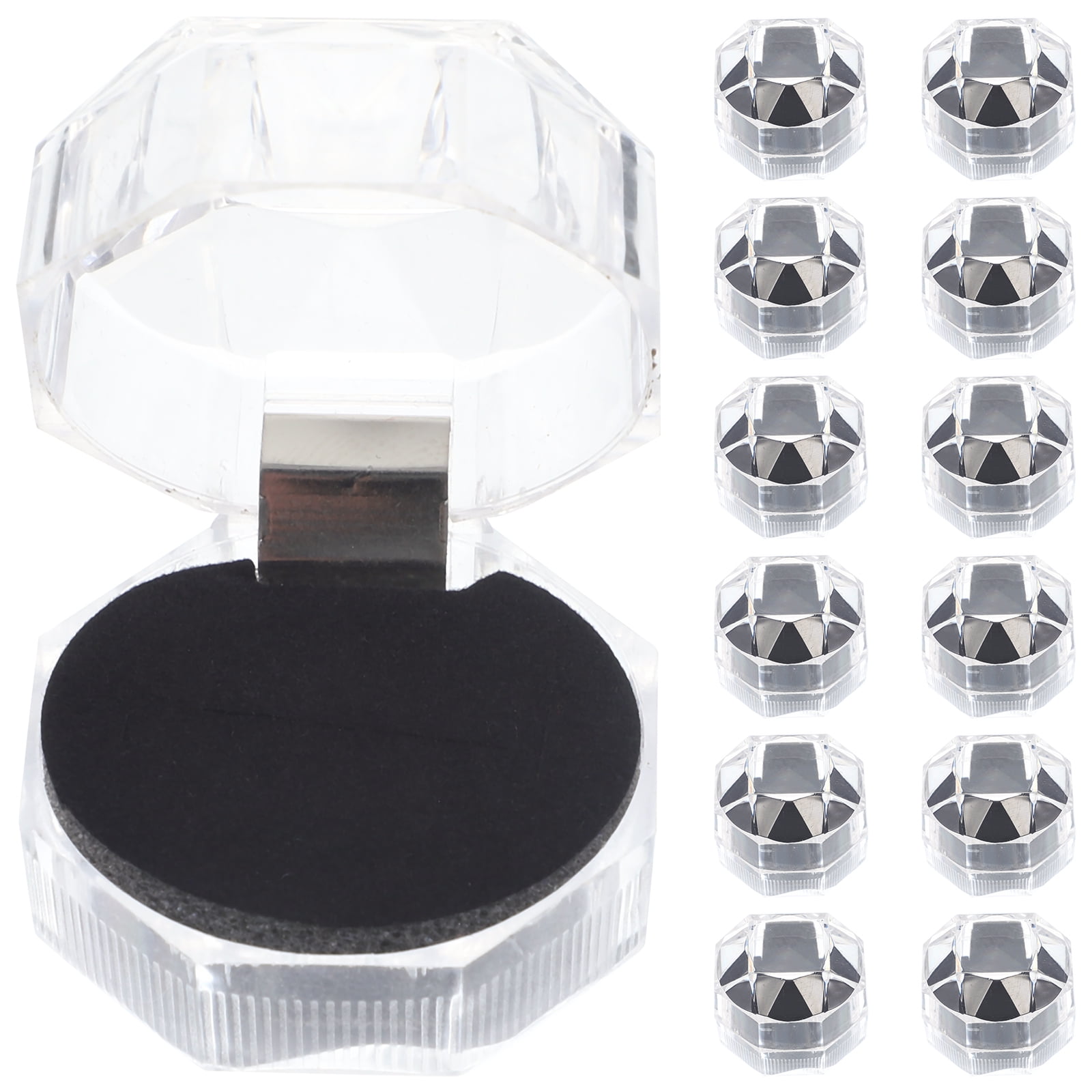 Pungan ring box 20 Clear Plastic Proposal Ring Boxes with Foam Insert(1 ...