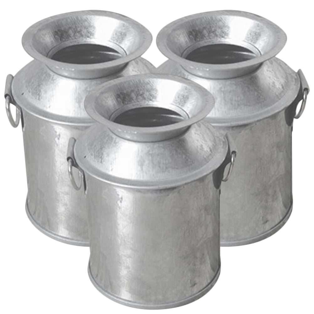 Pungan small vases Mini Retro Milk Can Vase Galvanized Metal Flower ...