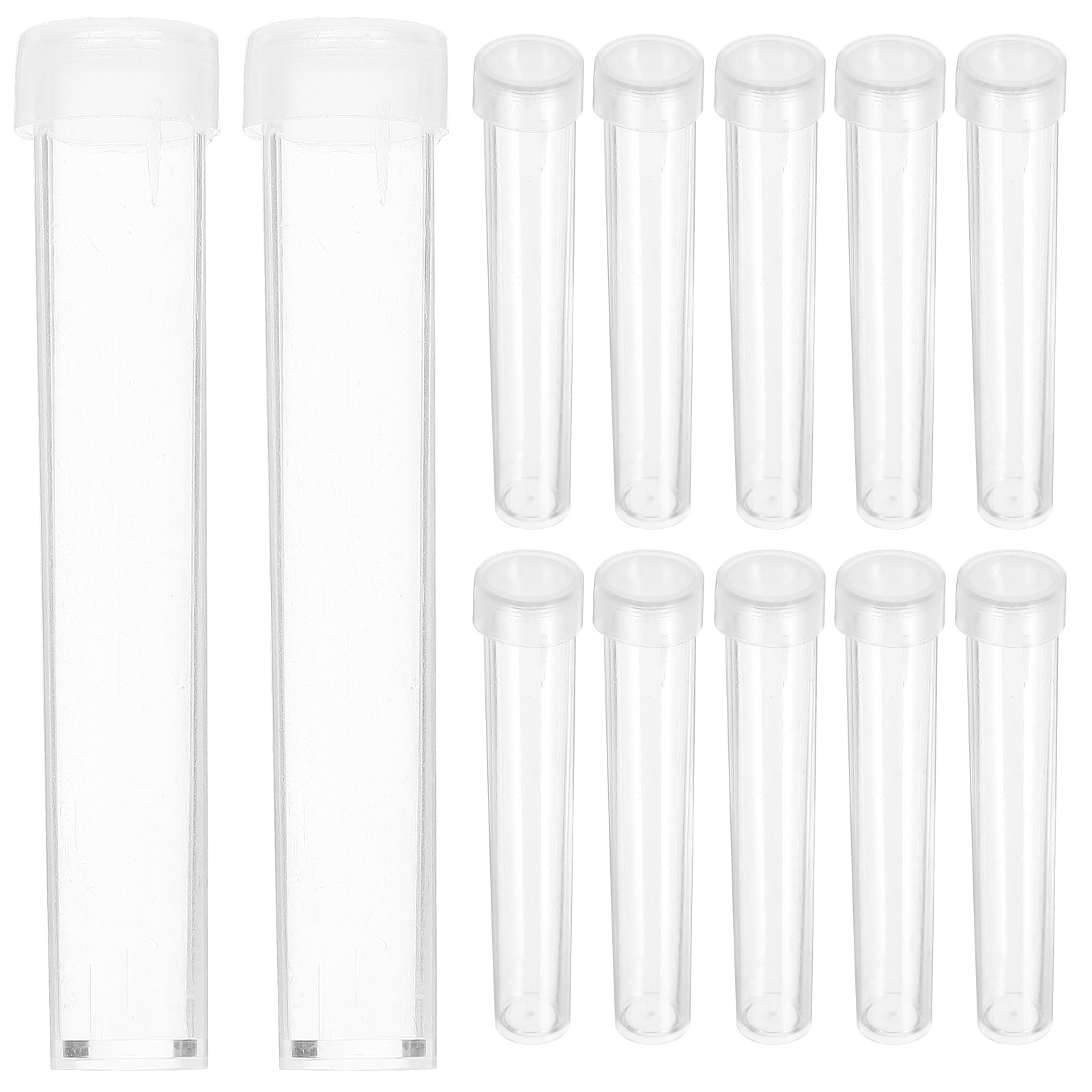 WRISTBIQUE Laboratory Test Tube Transparent Plastic 25Pack 3x0.5x0.5in ...