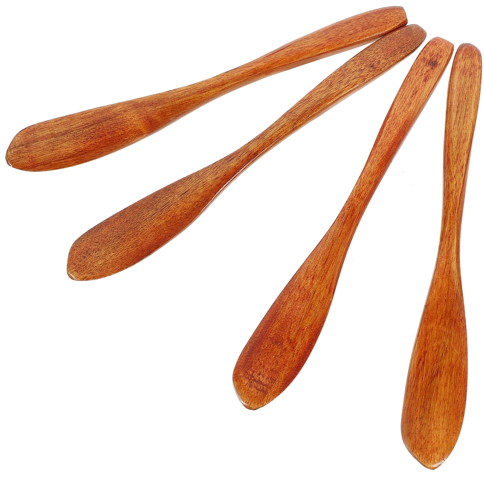 Pungan knife Wooden Cheese Spreader Spoon Set - 4pcs,5.51"X0.79"X0.2 ...