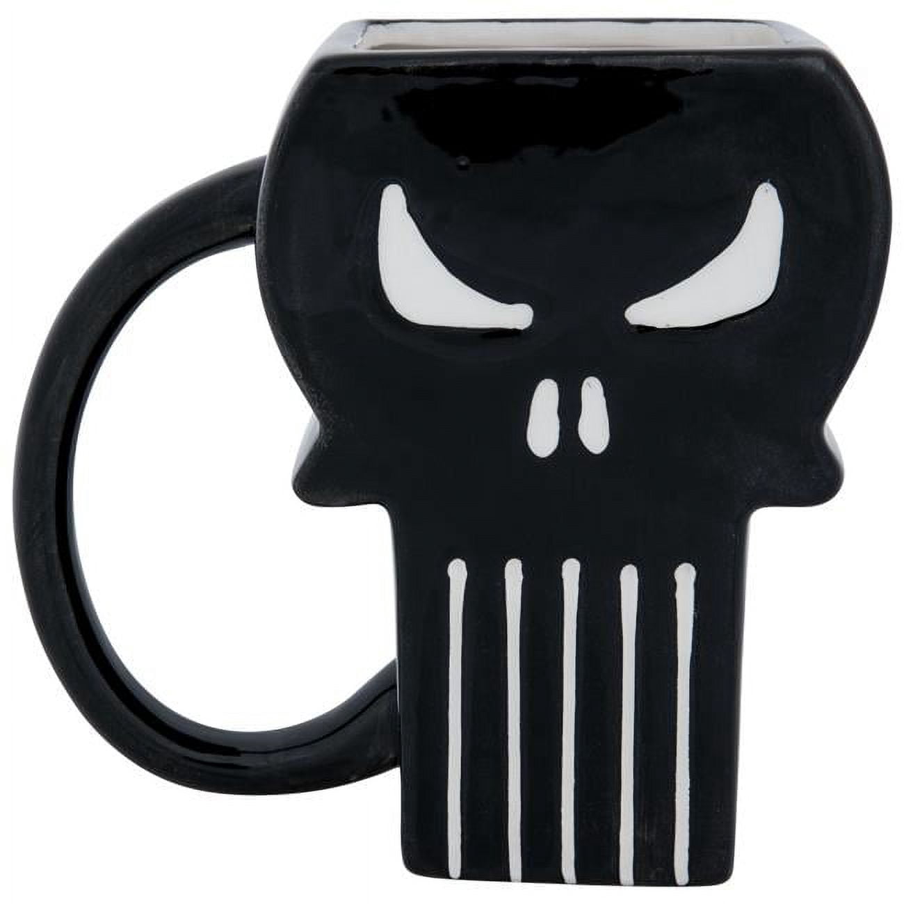 Punisher 16 oz Logo Molded Mug, Black & White - Walmart.com