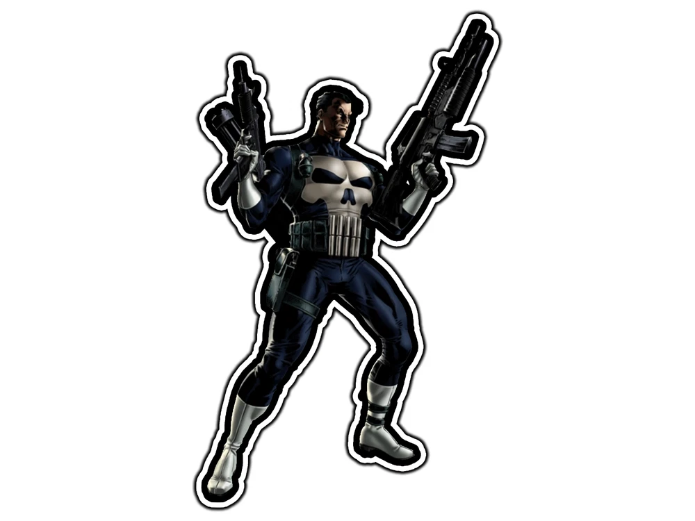 The Punisher Comic Style #1 Sticker Cartoon Sticker, Phone Decal Water ...