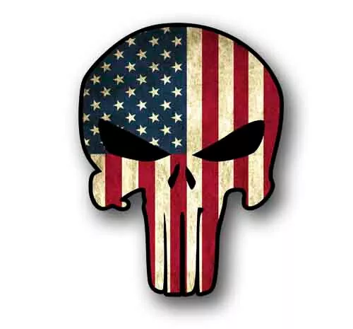 Punisher Distressed Grunge Flag Sticker Phone Decal Water Bottle ...