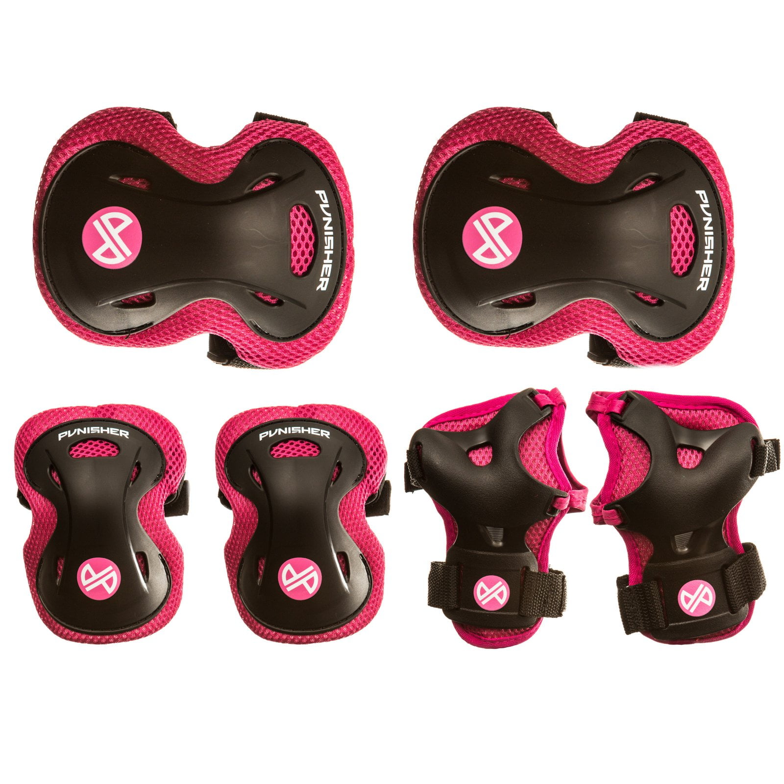 Punisher Elbow, Knee, and Wrist Skateboard Pad Set, Youth 8+, Pink ...