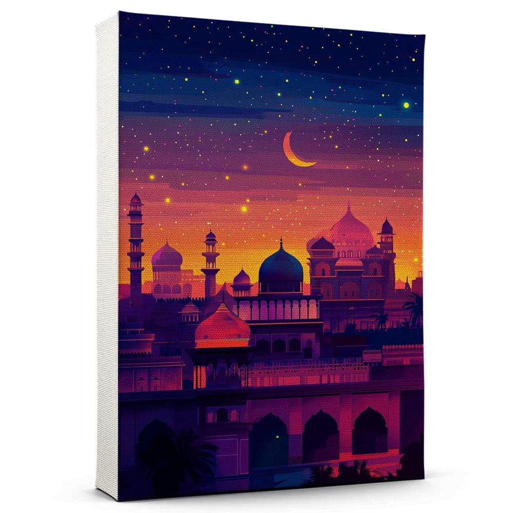 Punjab Travel Canvas Prints, Pakistan Starry Night Travel decor, Punjab ...