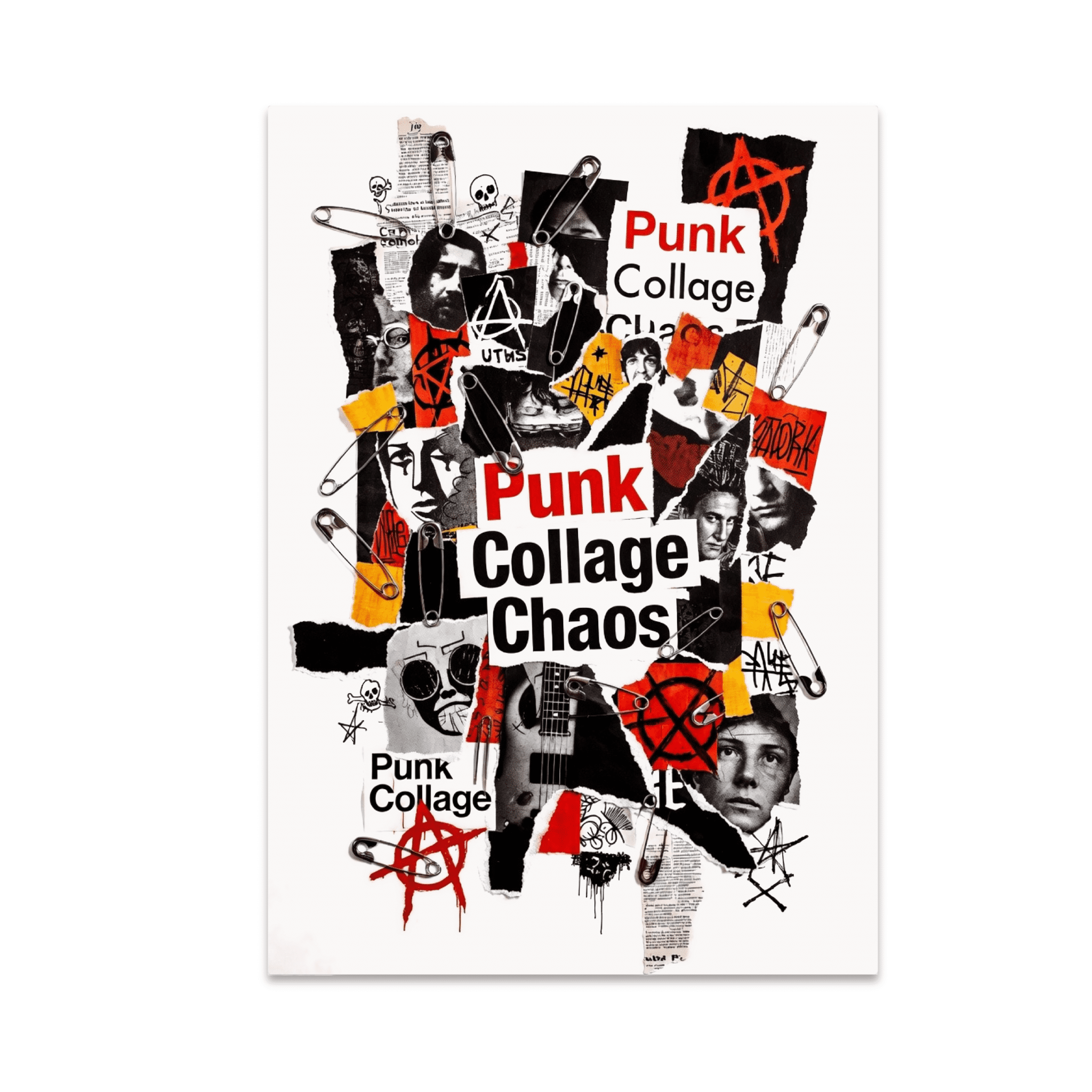 Punk Collage Chaos Wall Art - Individuality Embracer - 13x19 Poster ...
