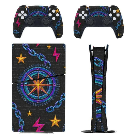 Punk Compass Console Skin Bundle for PS5 Pro Slim Disc & Digital / PS4 ...