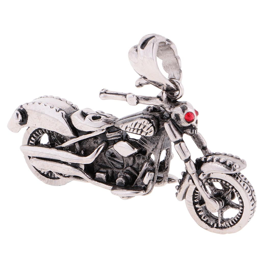 Punk Cool Skull Motorcycle Pendant Stainless Steel Personality ...
