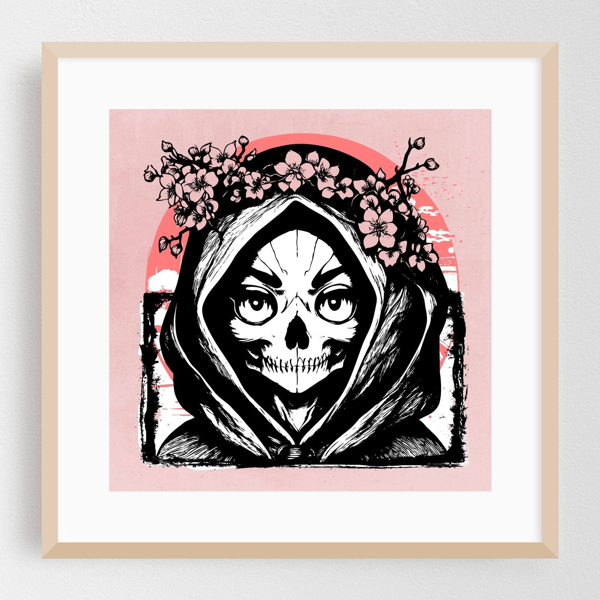 Punk Gasmask Hexagons. Episode 8 - Illustration Skull Gothic Cherry ...