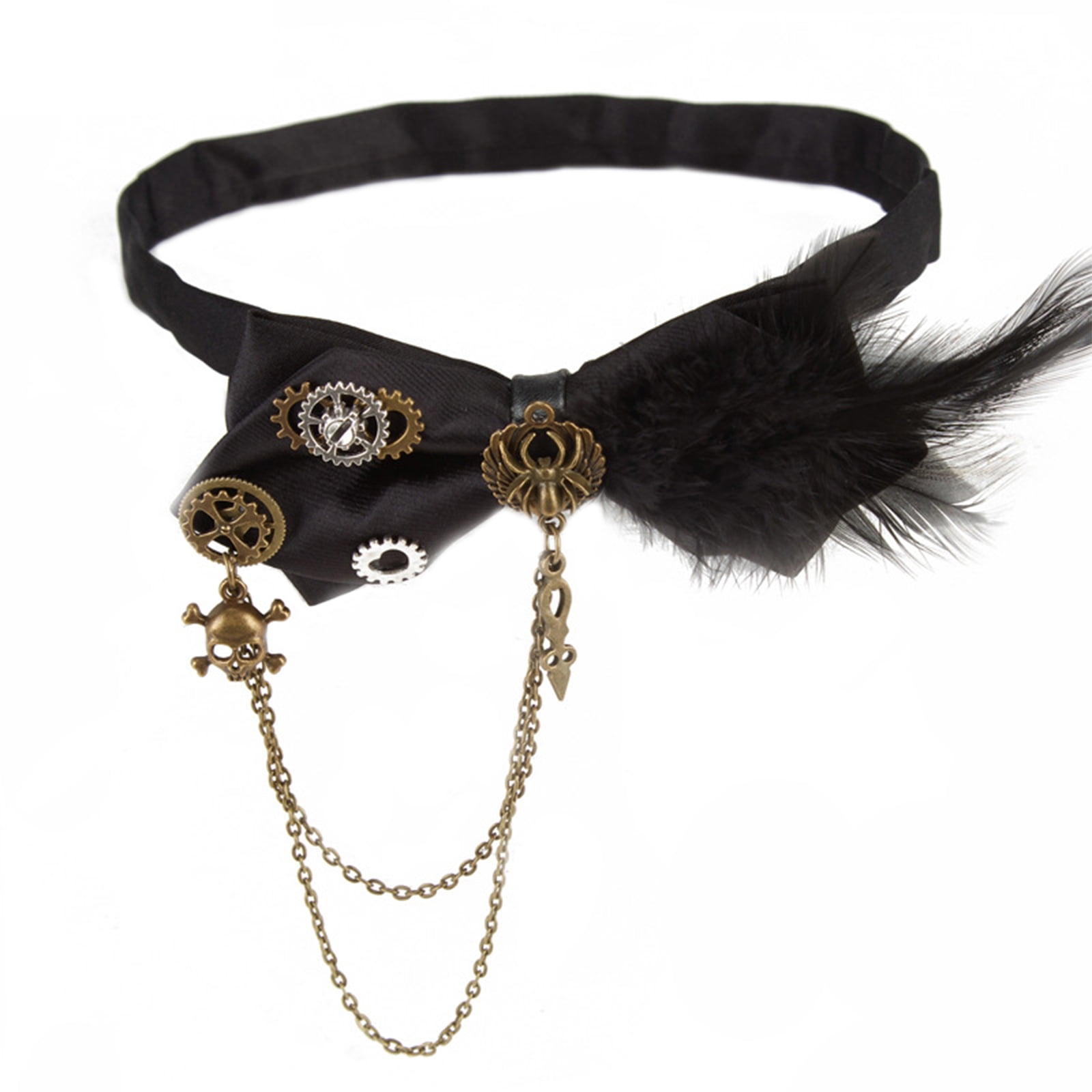 Punk Gear Chain Choker Necklace Gothic Collar for Women Costume Accessory Adjustable Choker ...