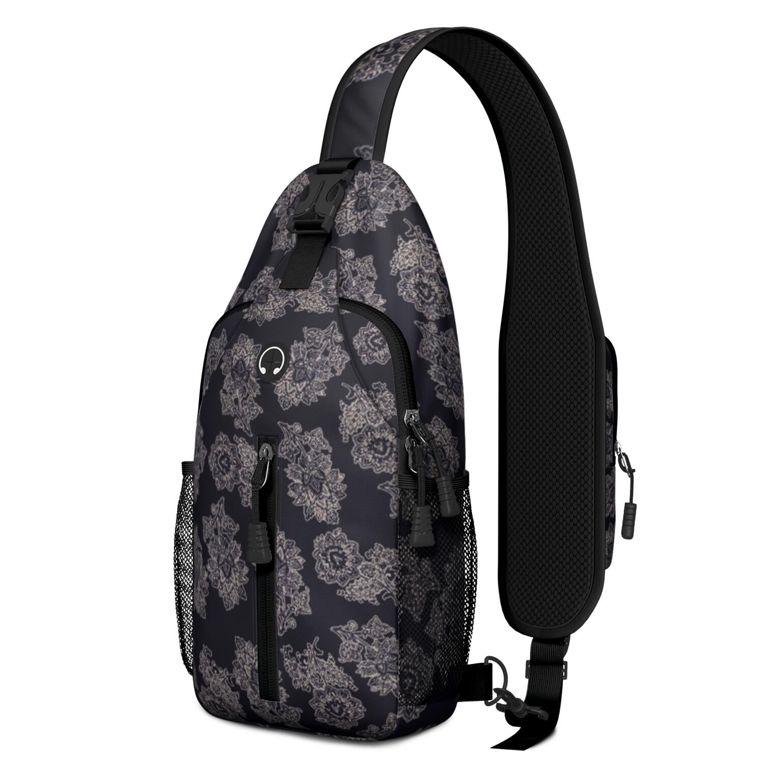 Punk Goth Crossbody Backpack with Outer Layer for Notebook and Small ...