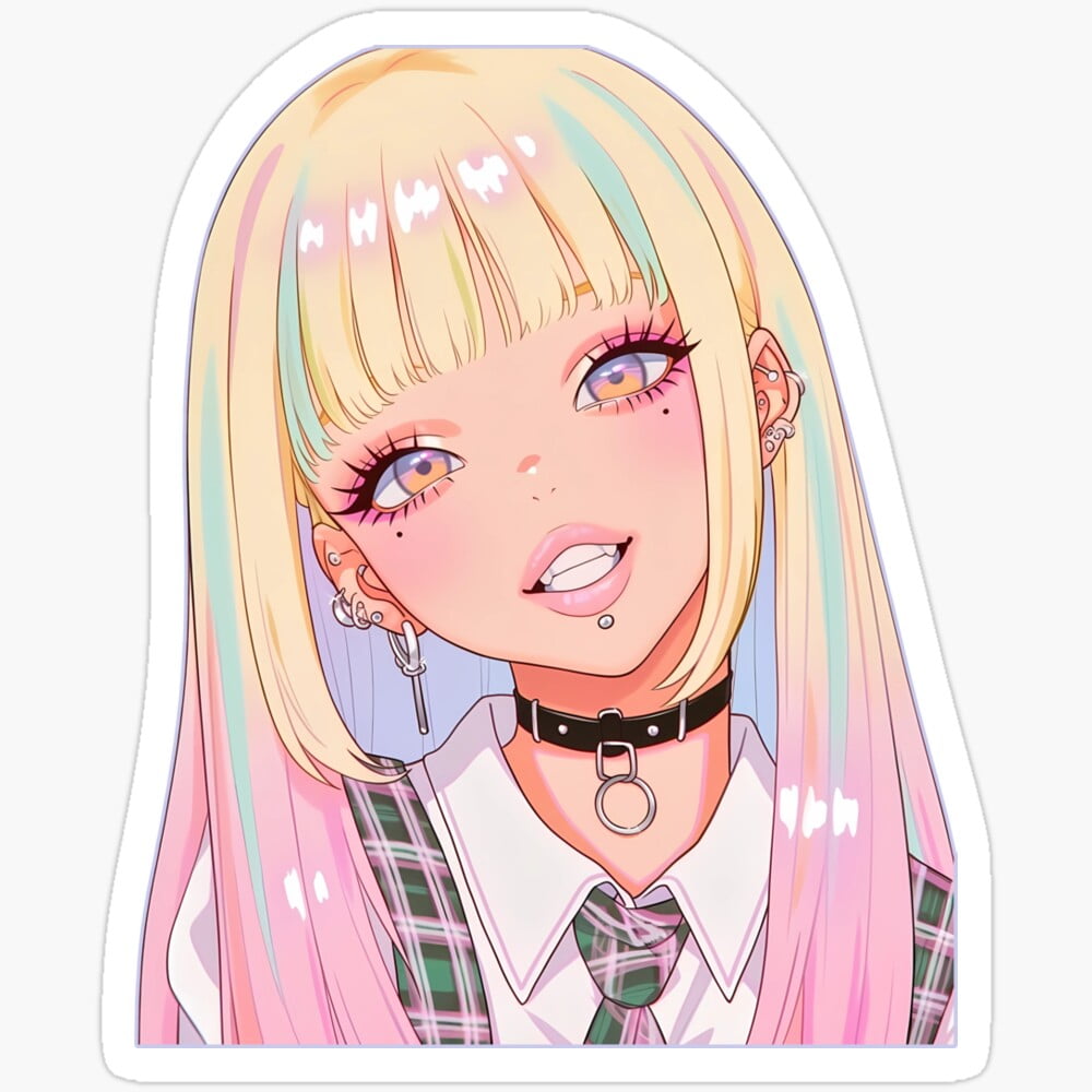 Punk Gyaru Sticker Phone Decal Water Bottle Stickers Car Decals, Laptop ...