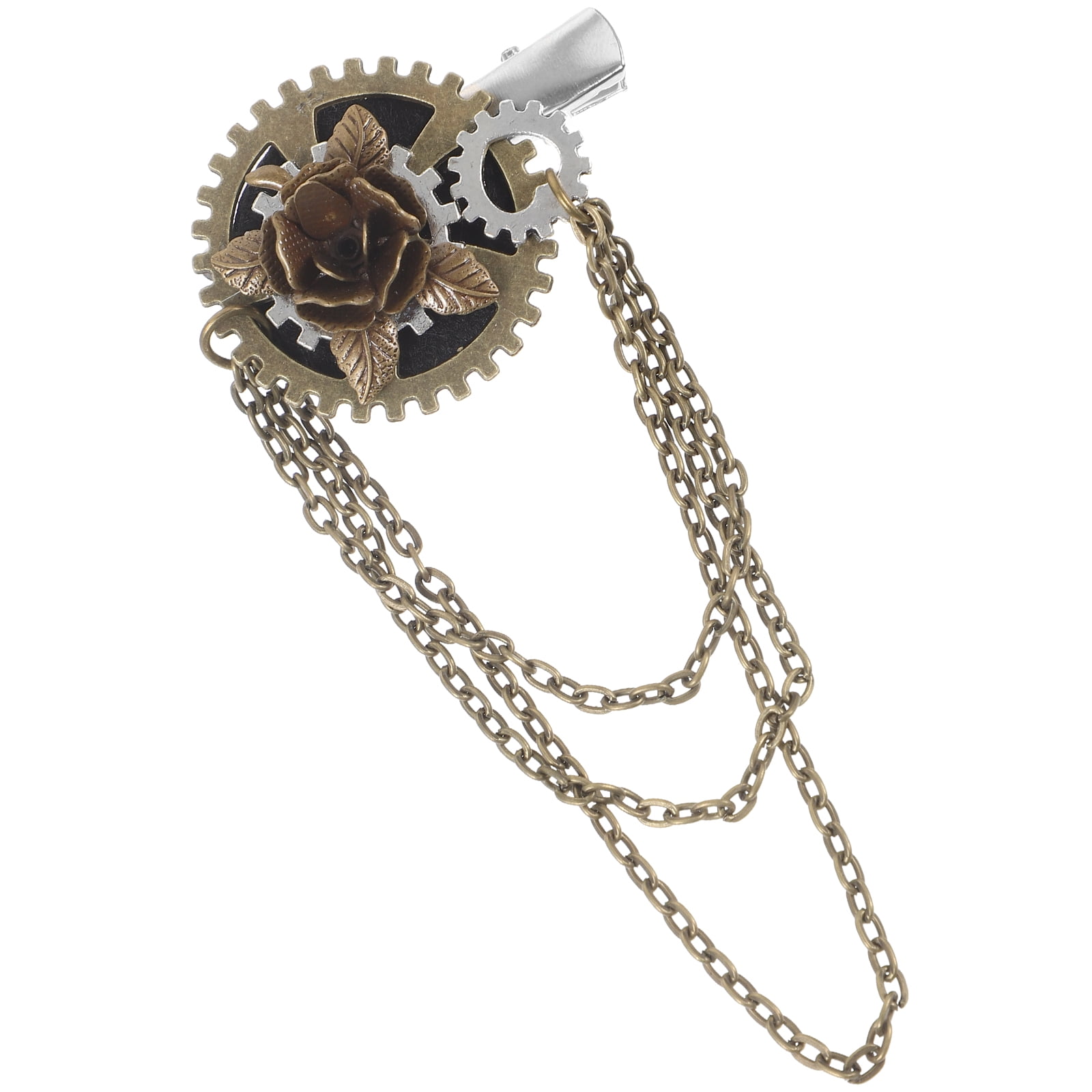 Raindrops Vintage Punk Gear Hair Clip for Decoration Metal Lightweight ...