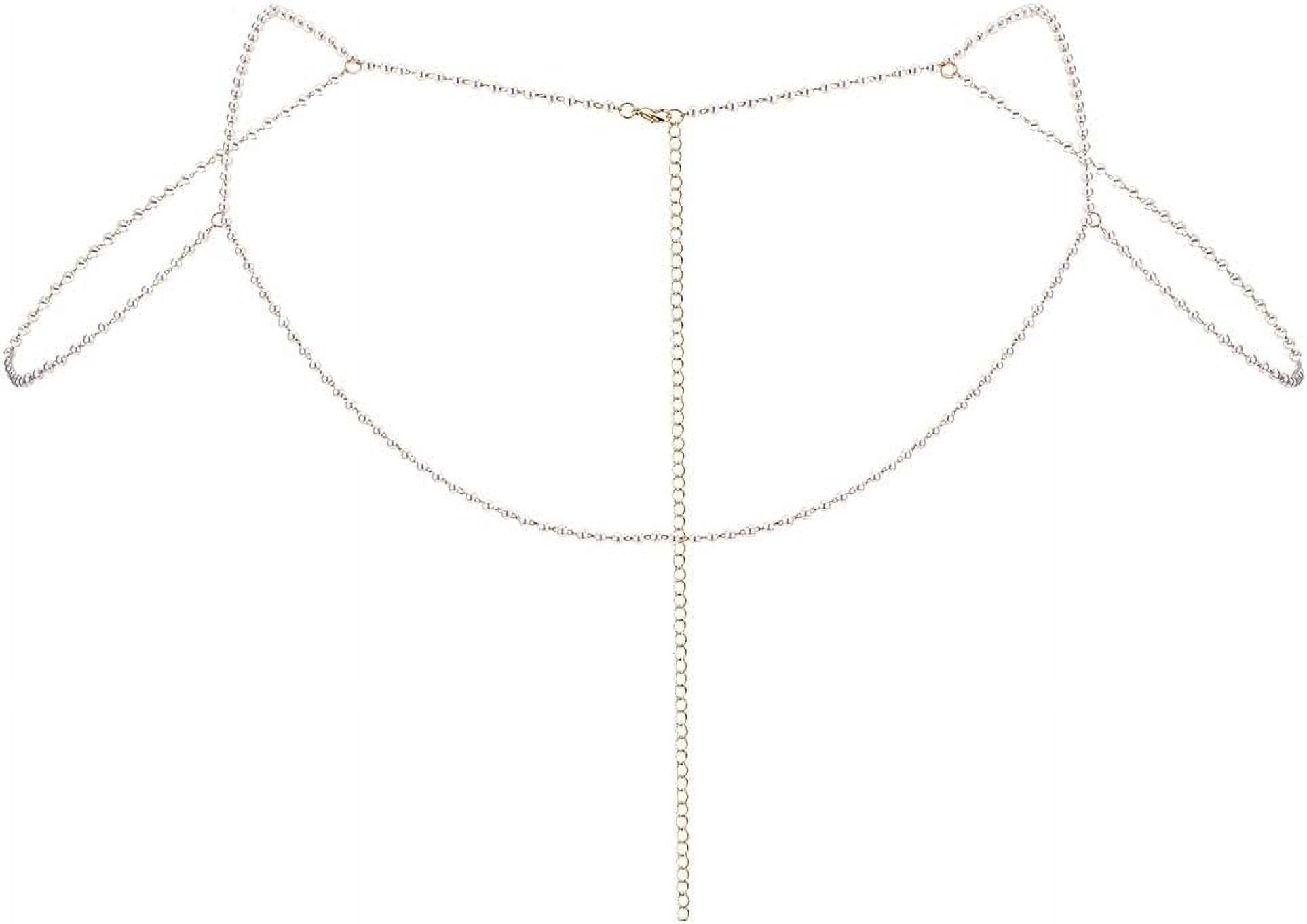 Punk Harness Belly Chain Sexy Belly Waist Chain Pearl Beaded Chain ...