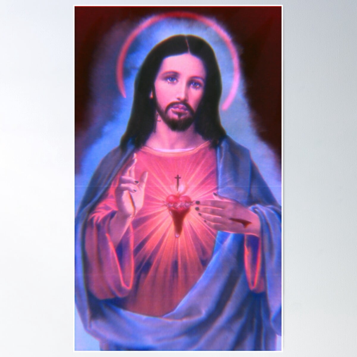 Punk Jesus Poster Wall Art, Modern Wall Decor For Living Room Bedroom ...