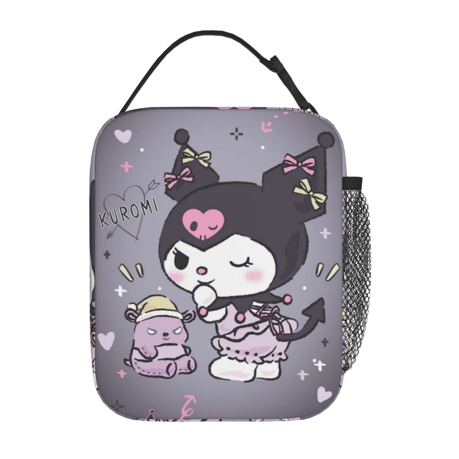 Punk Kuromi Lunch Bag Insulated Tote Cooler Small Lunch Box Reusable ...