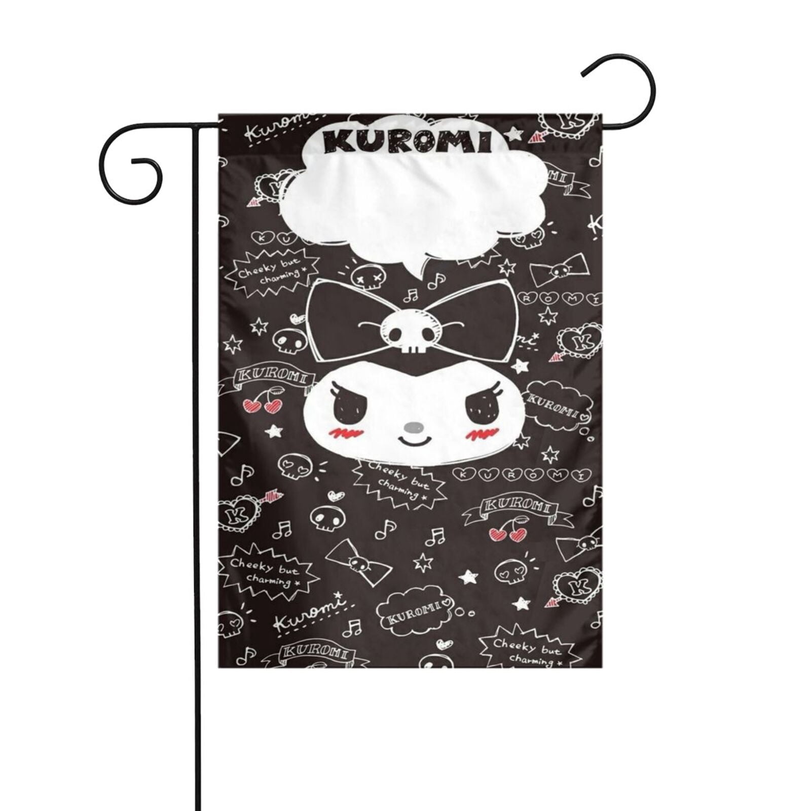 Punk Kuromi Garden Flag Double Sided Outside Cartoon Game Yard Outdoor ...