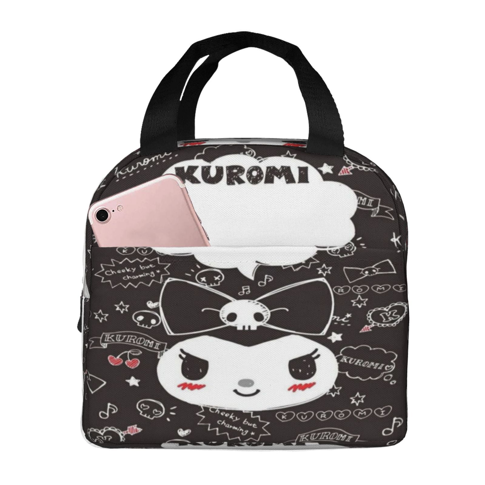 Punk Kuromi Lunch Bag Waterproof Insulated Lunch Box Reusable Bento Bag ...