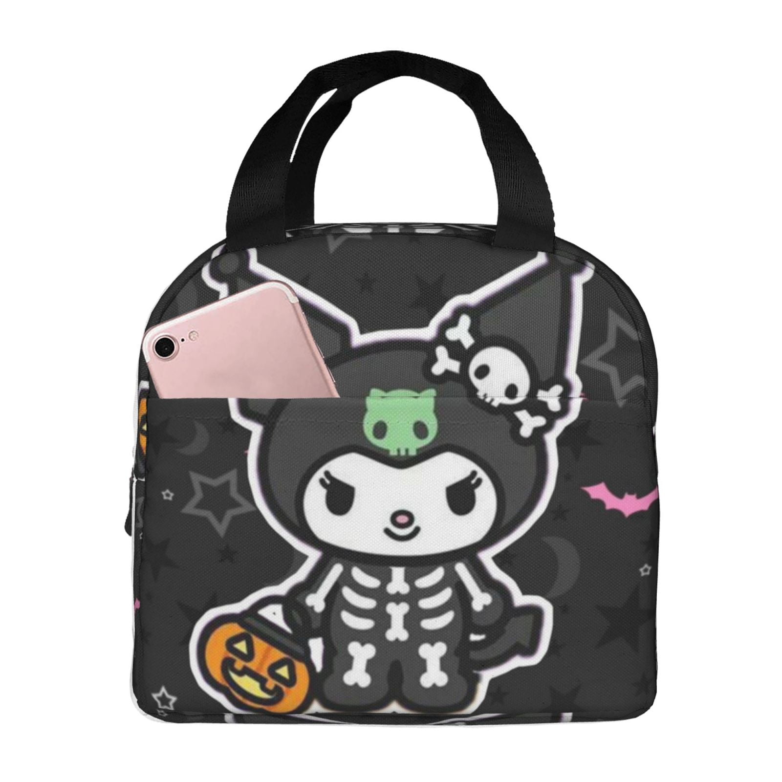 Punk Kuromi Lunch Bag Waterproof Insulated Lunch Box Reusable Bento Bag ...