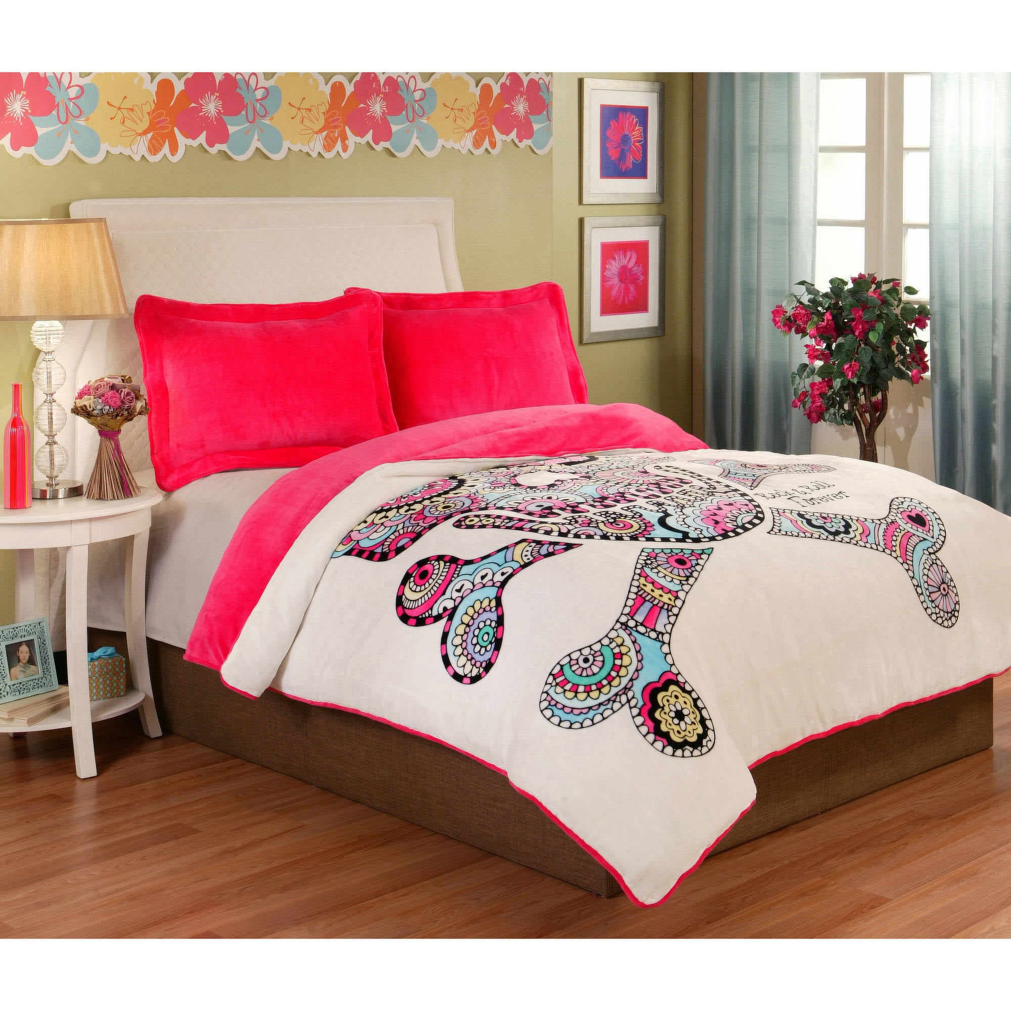 Punk Love Velvet Plush Print Bedding Comforter Mini Set by Sun Yin ...