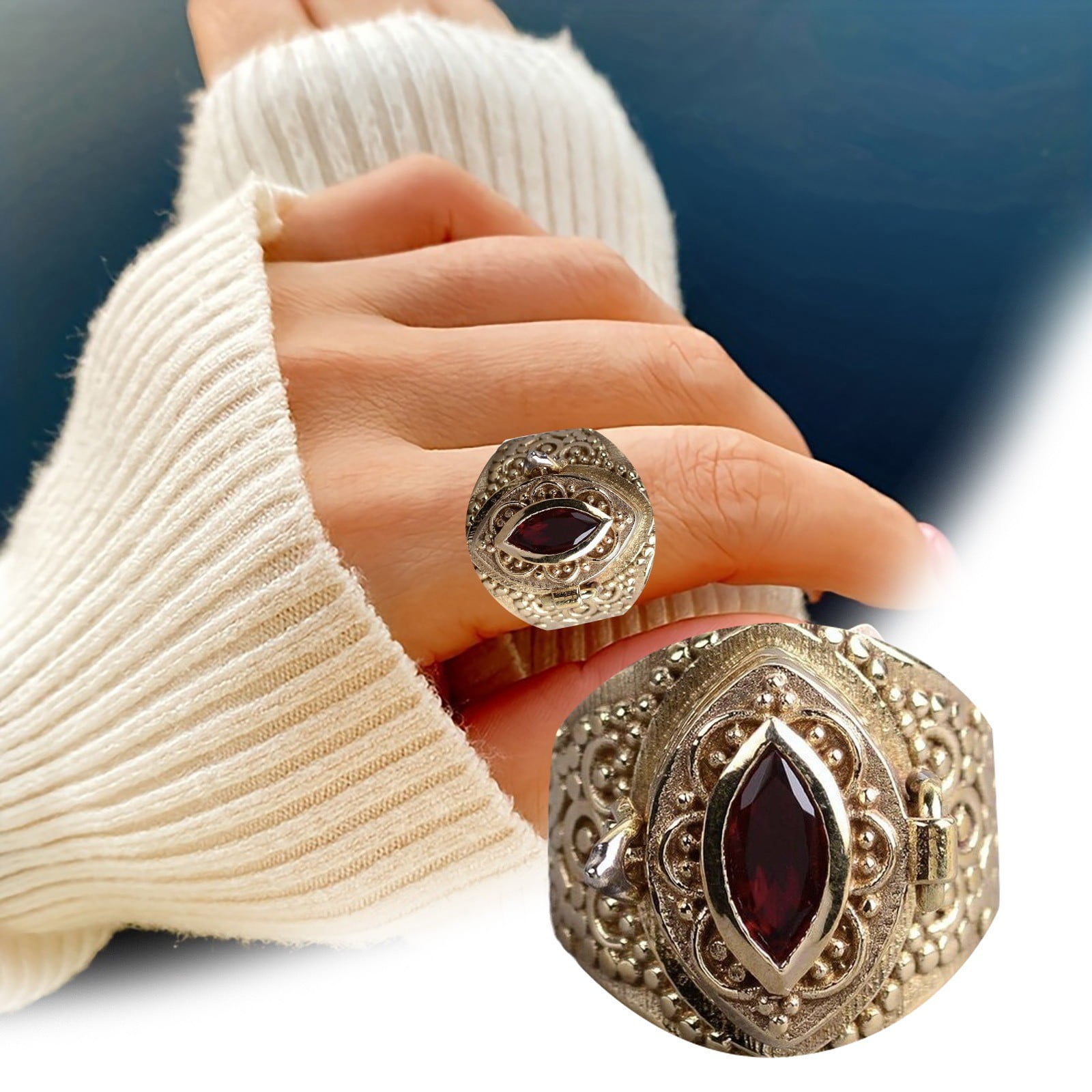 Punk Rings for Teen Girls Finger Rings Rings That Wont Turn Your Finger ...