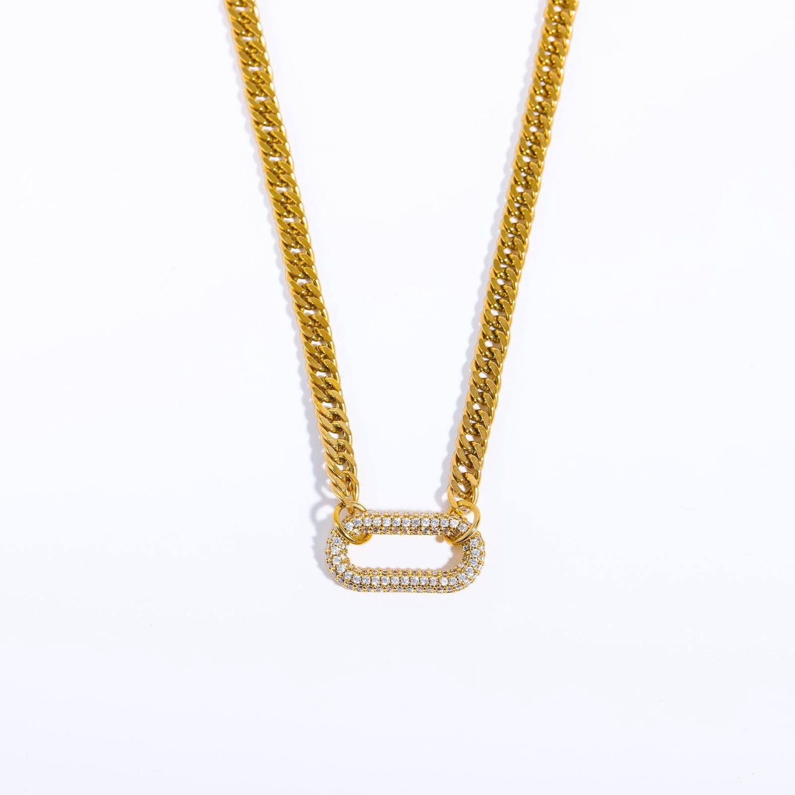 Punk Rock Geometric Choker Necklace - Heavy Duty Steel with 18K Gold ...