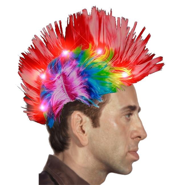 Punk Rock LED Mohawk Wig - Walmart.com