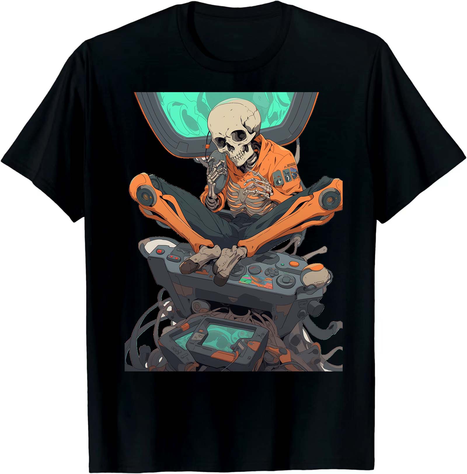 Punk Rock Skeletons: Cartoon Skull Party Tee - Walmart.com