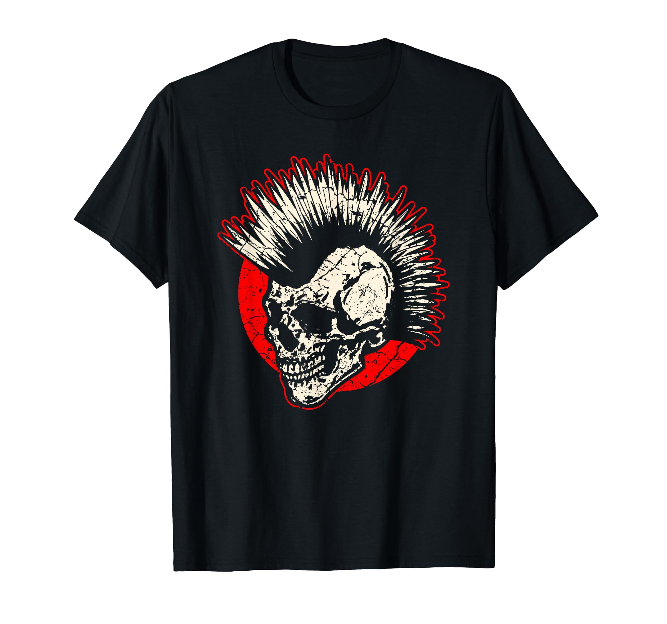 Punk Rock Skull Skeleton Rocker Fans T-Shirt - Walmart.com