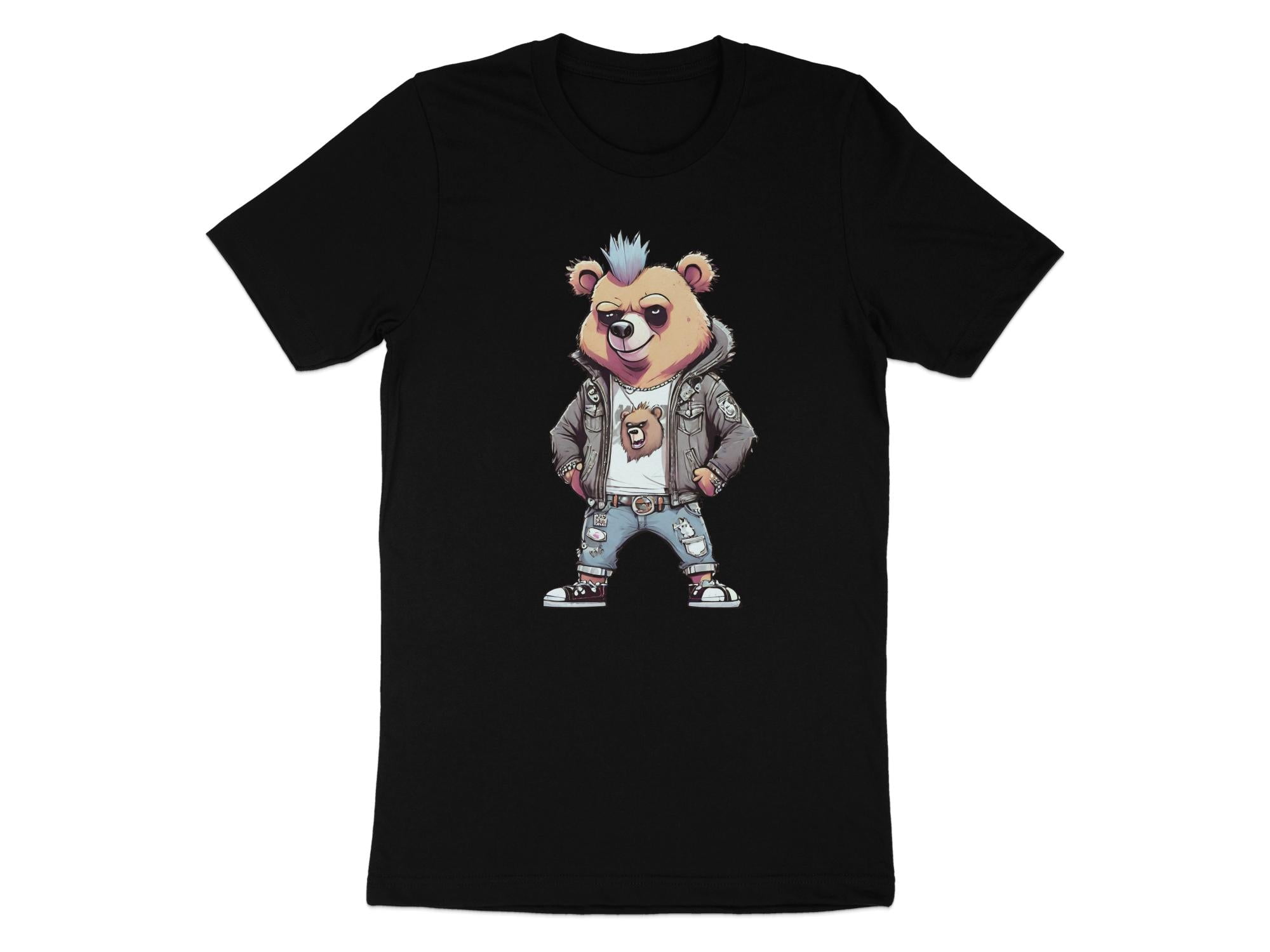 Punk Rocker Rapper Popster Punker Teddy Bear Rap Hip Hop T-Shirt Punk ...