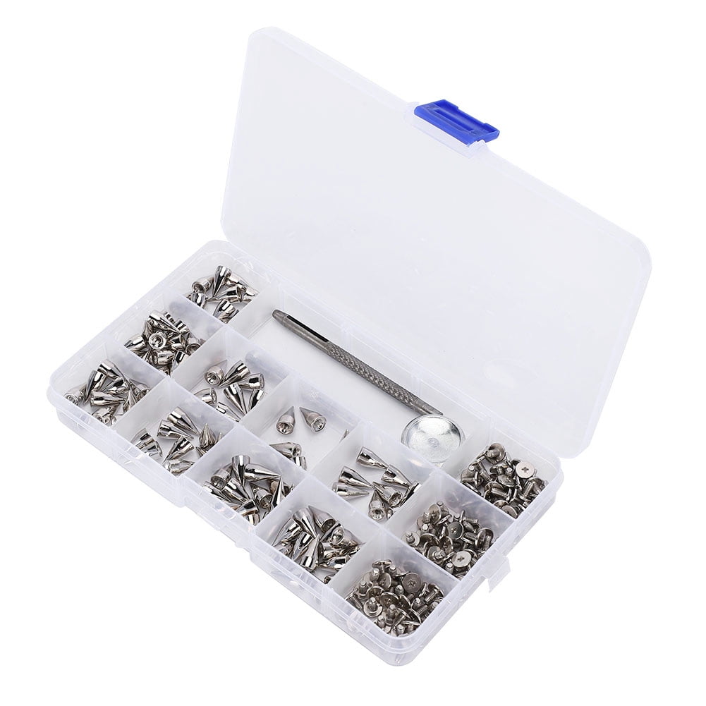 Punk Spikes DIY Zinc Alloy Cone Craft Spot Leather Clothing Rivets Tool ...
