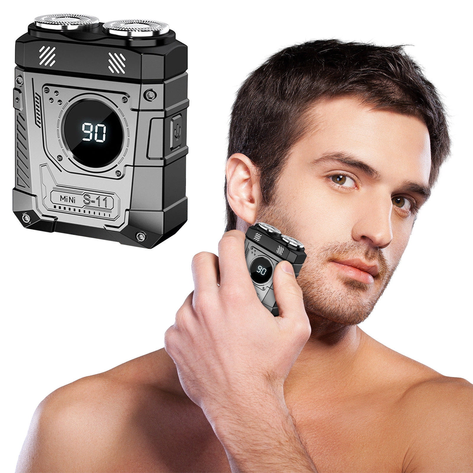 Punk-Style Electric Shaver, All-Over Washable, Clean Shaving, Portable ...
