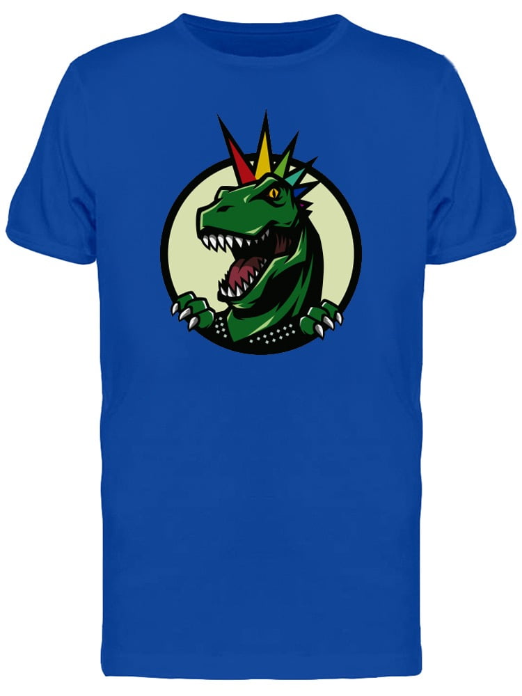 Punk T-Rex Circle Logo T-Shirt Men -Image by Shutterstock, Male Large ...