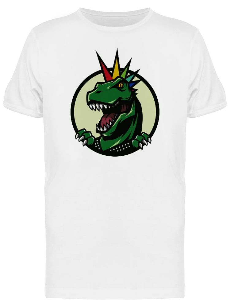 Punk T-Rex Circle Logo T-Shirt Men -Image by Shutterstock, Male Small ...