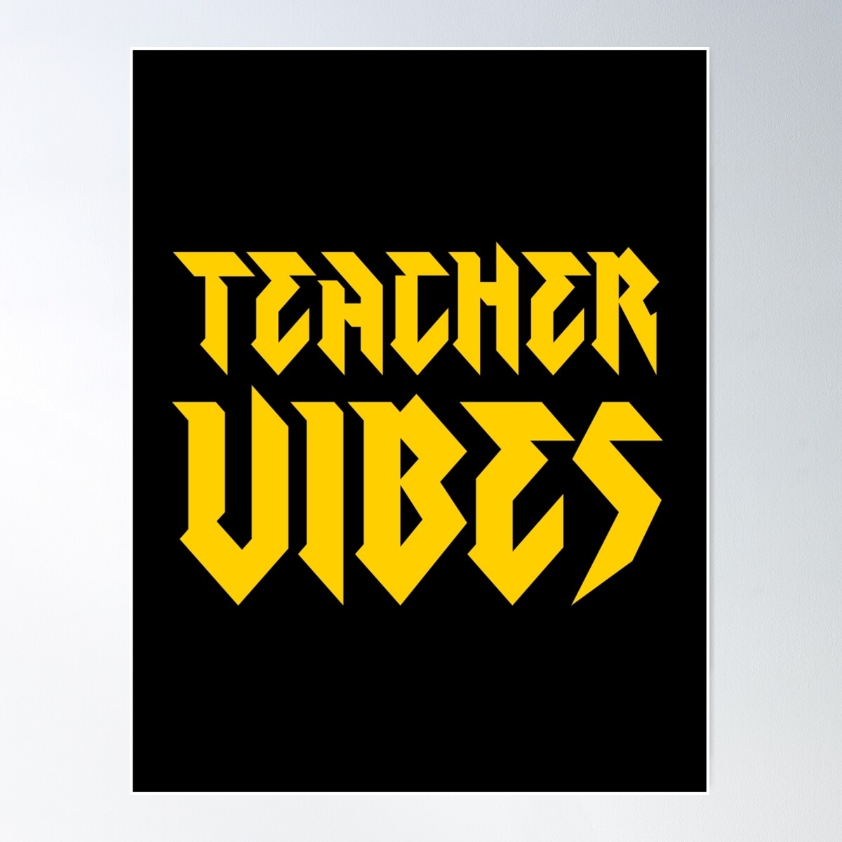 Punk Teacher Vibes Poster Wall Art, Modern Wall Decor For Living Room ...