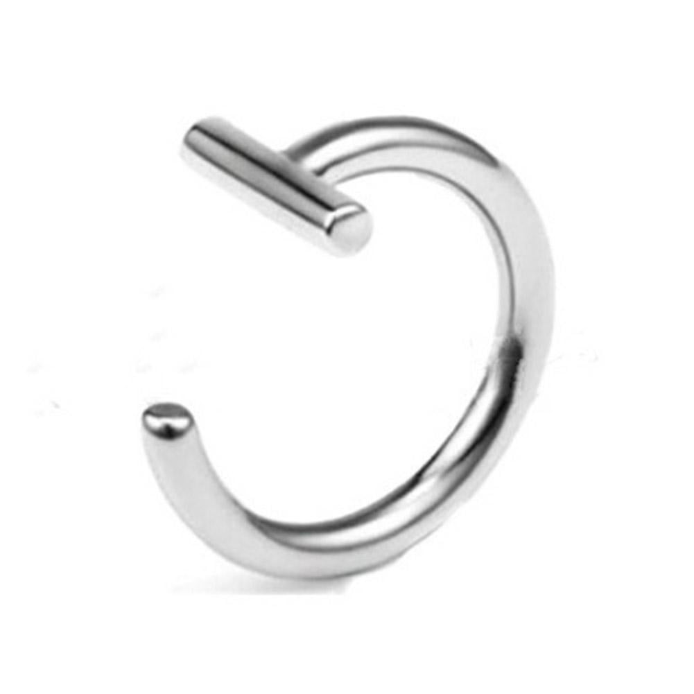 Punk Titanium Steel Lip Rings Cuff Clip on Fake Labret Ear Nose ...