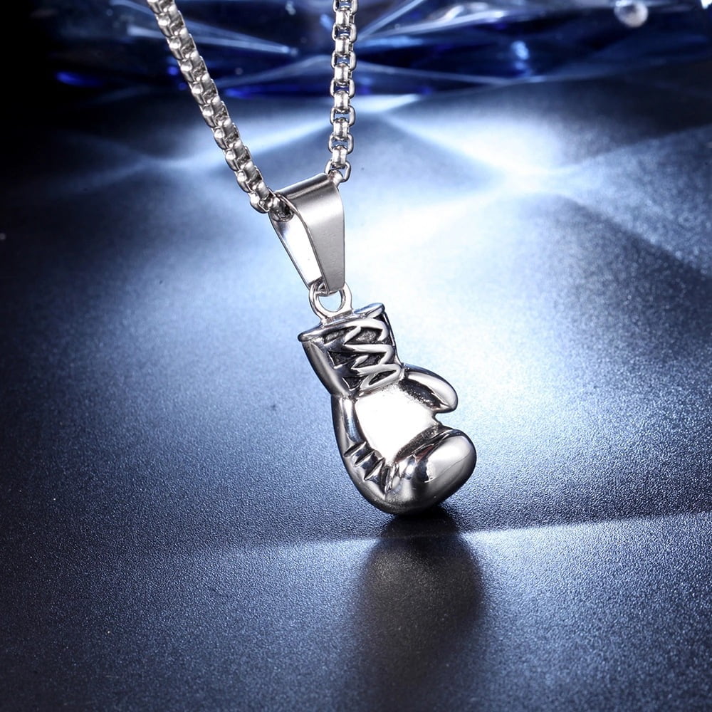 Punk Vintage Double Layer Boxing Gloves 14K Yellow Gold Pendant ...
