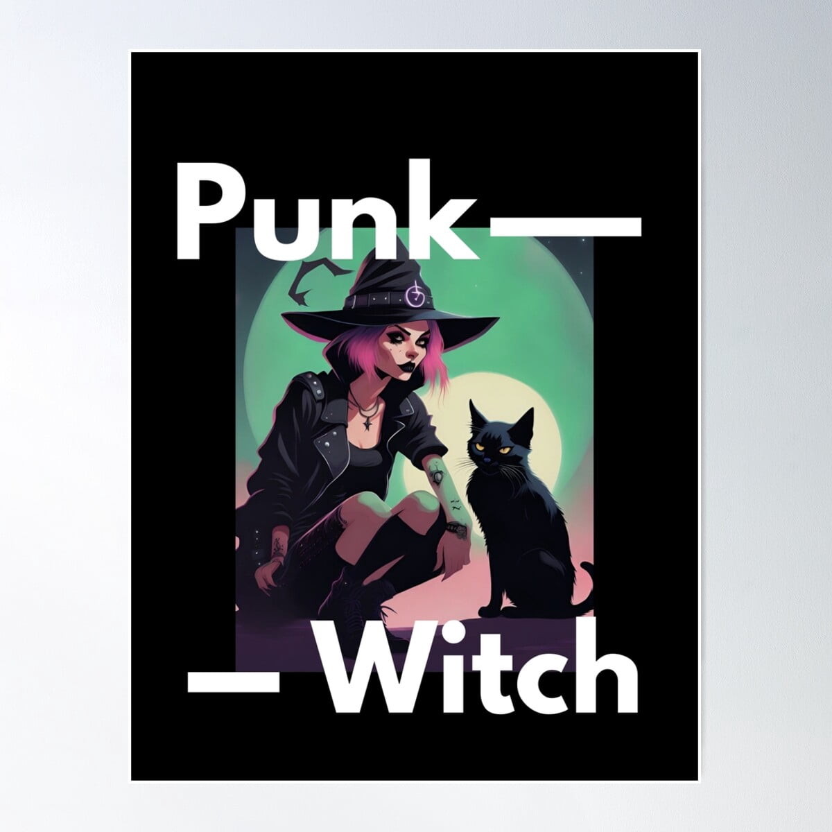 Punk Witch Poster Wall Art, Modern Wall Decor For Living Room Bedroom ...