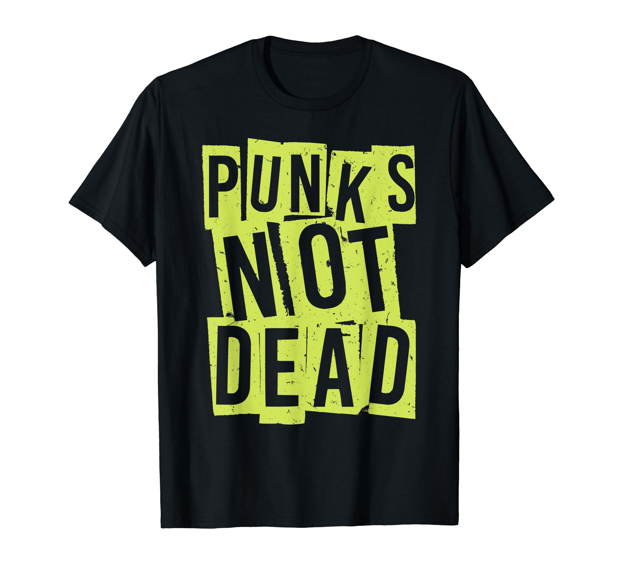 Punk's Not Dead - Punk Rock Hardcore Black T-Shirt - Walmart.com